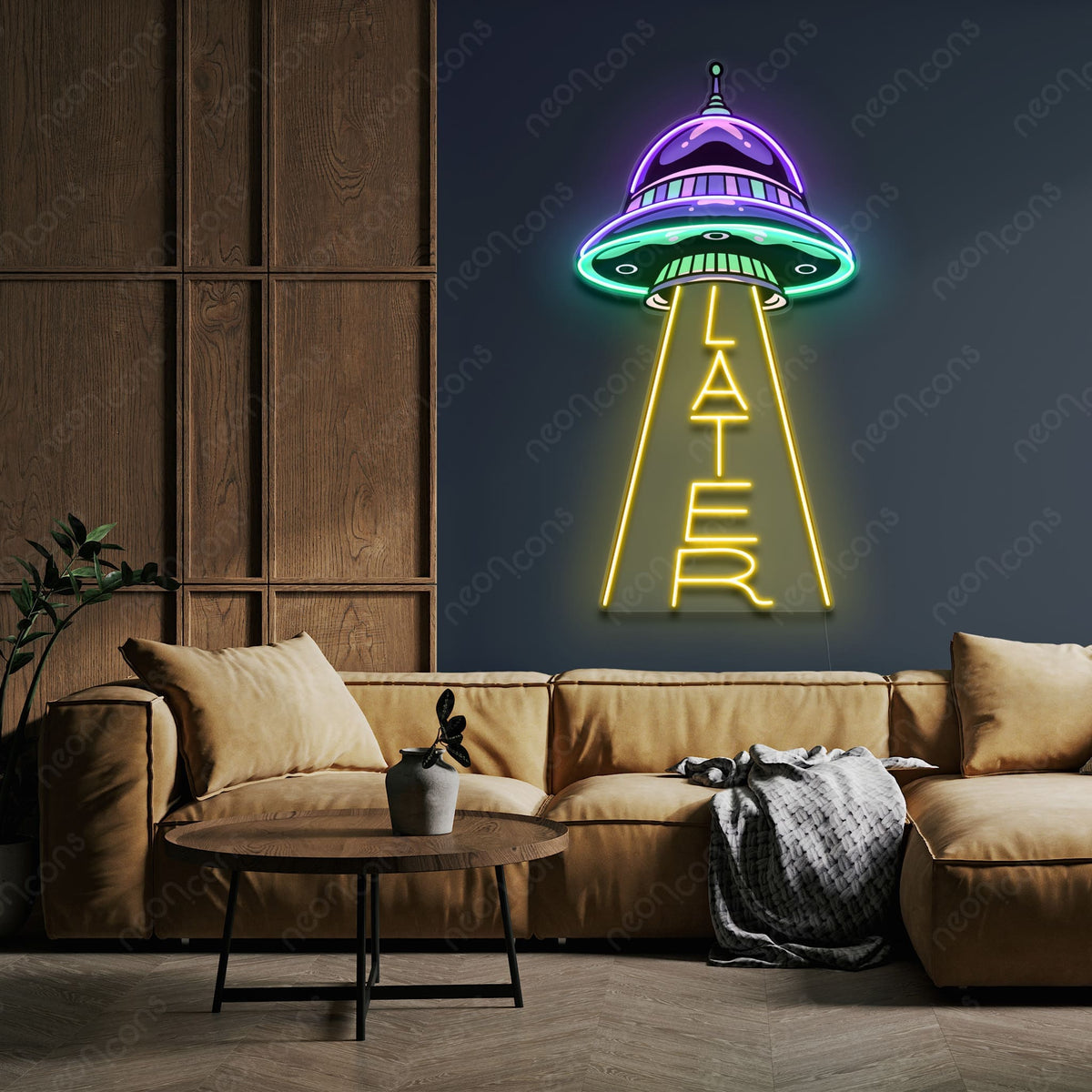 "Abducting Later" Neon x Acrylic Artwork – Neon Icons