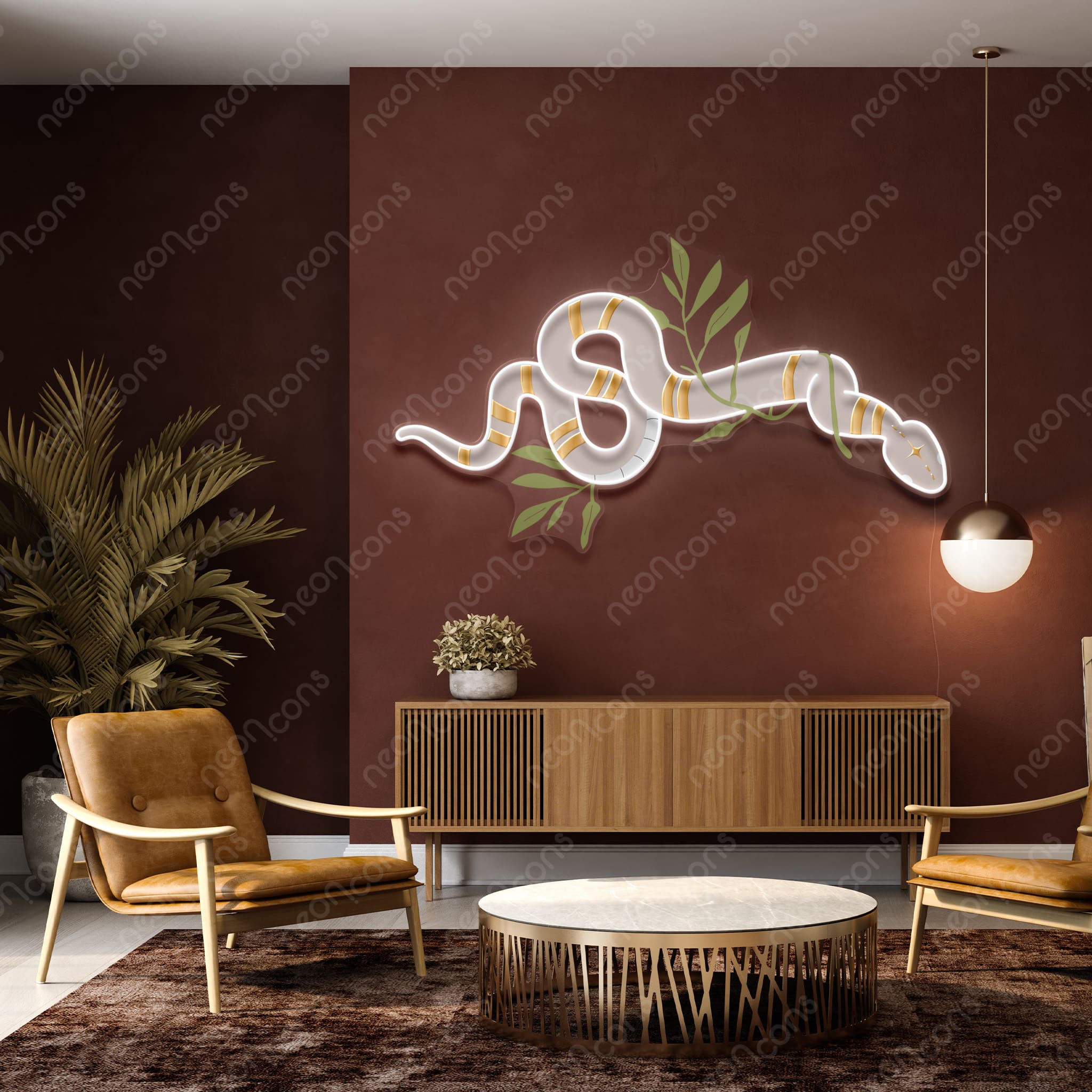 "Entangled Snake" LED Neon x Print x Reflective Acrylic – Neon Icons