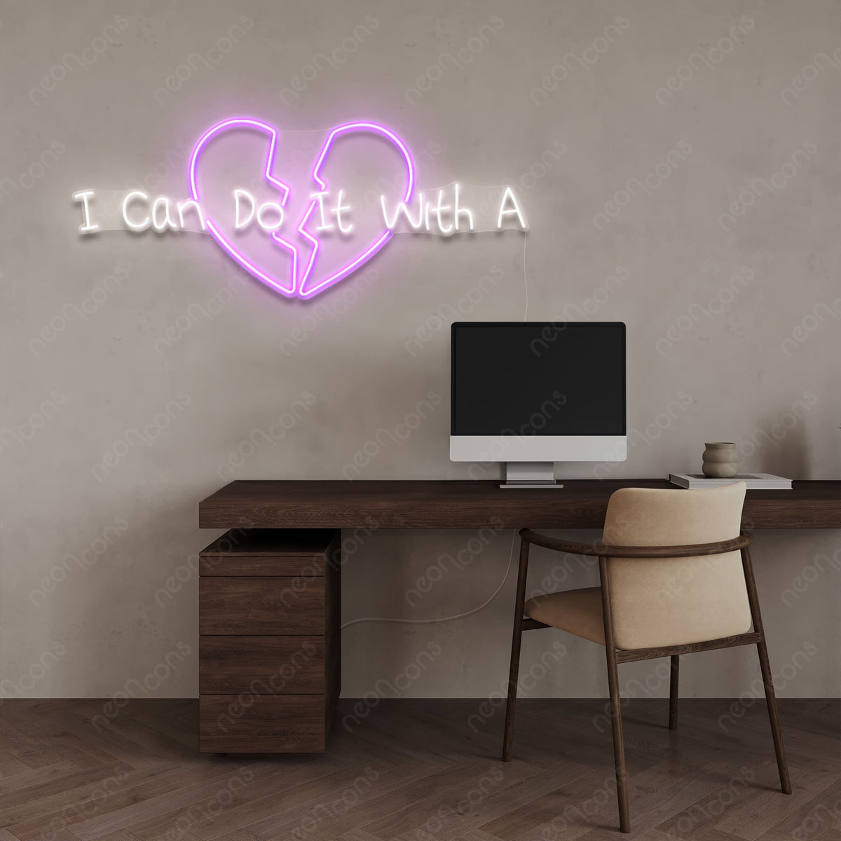 "With A Broken Heart" Neon Sign – Neon Icons