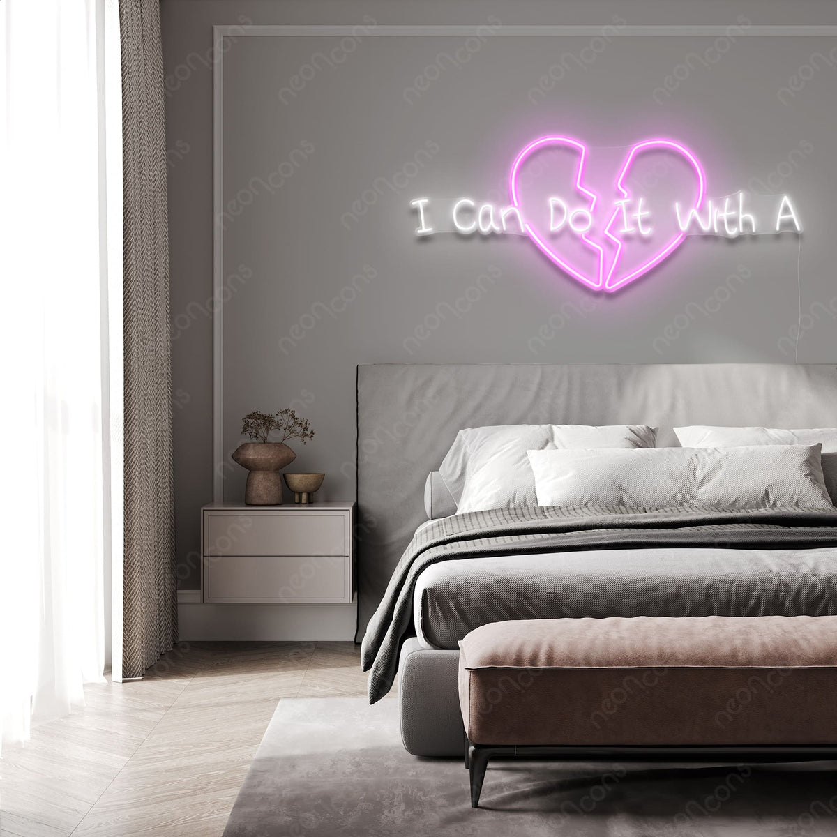 "With A Broken Heart" Neon Sign – Neon Icons