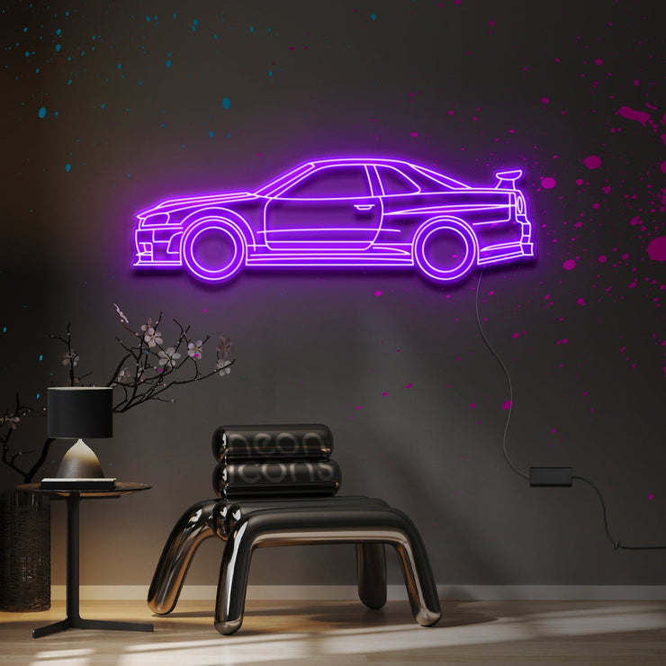 Nissan Skyline With Neon Lights